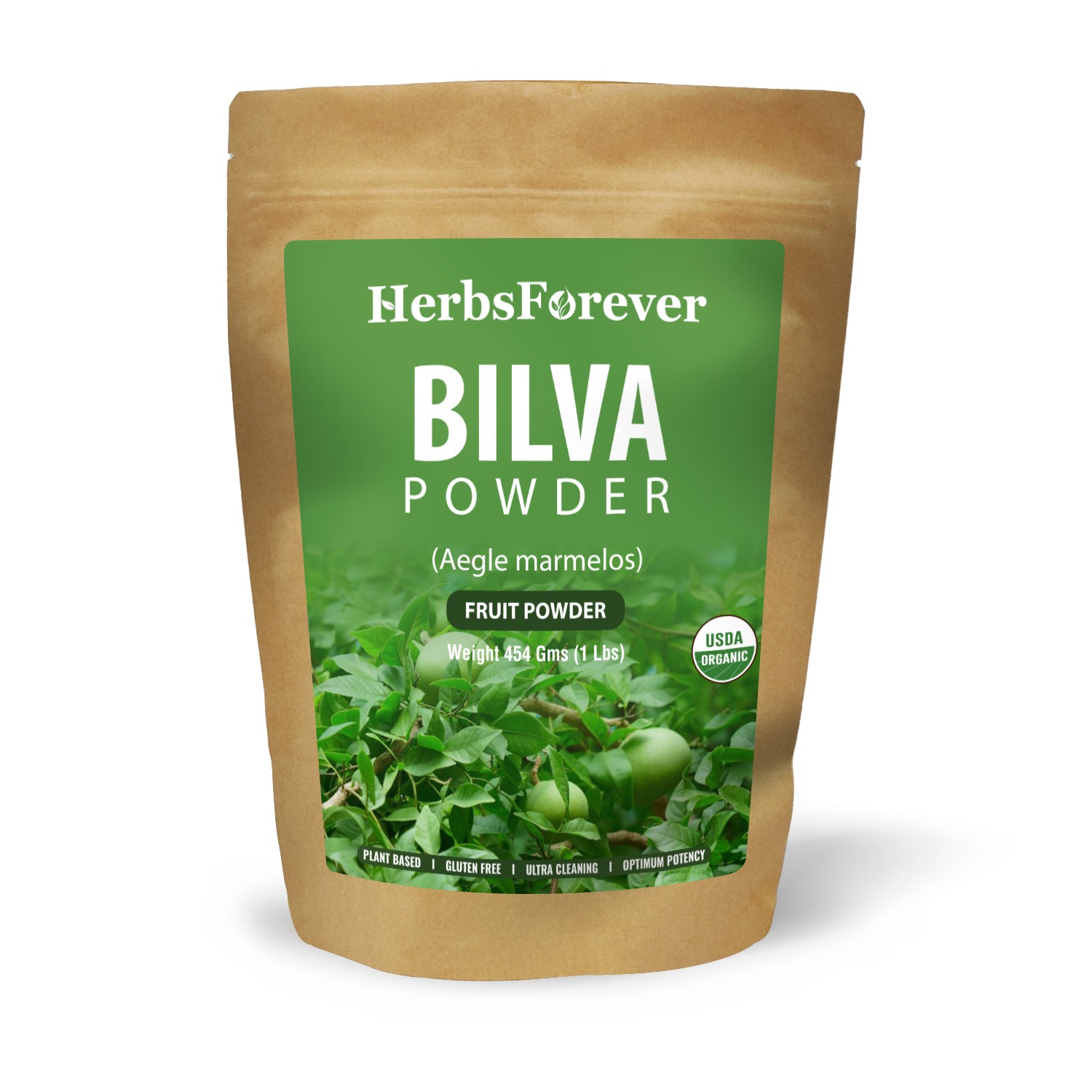 Bilva Fruit Powder - (Aegle marmelos) - Non GMO - Vegan – (454 Gms - 1LBS) - HerbsForever