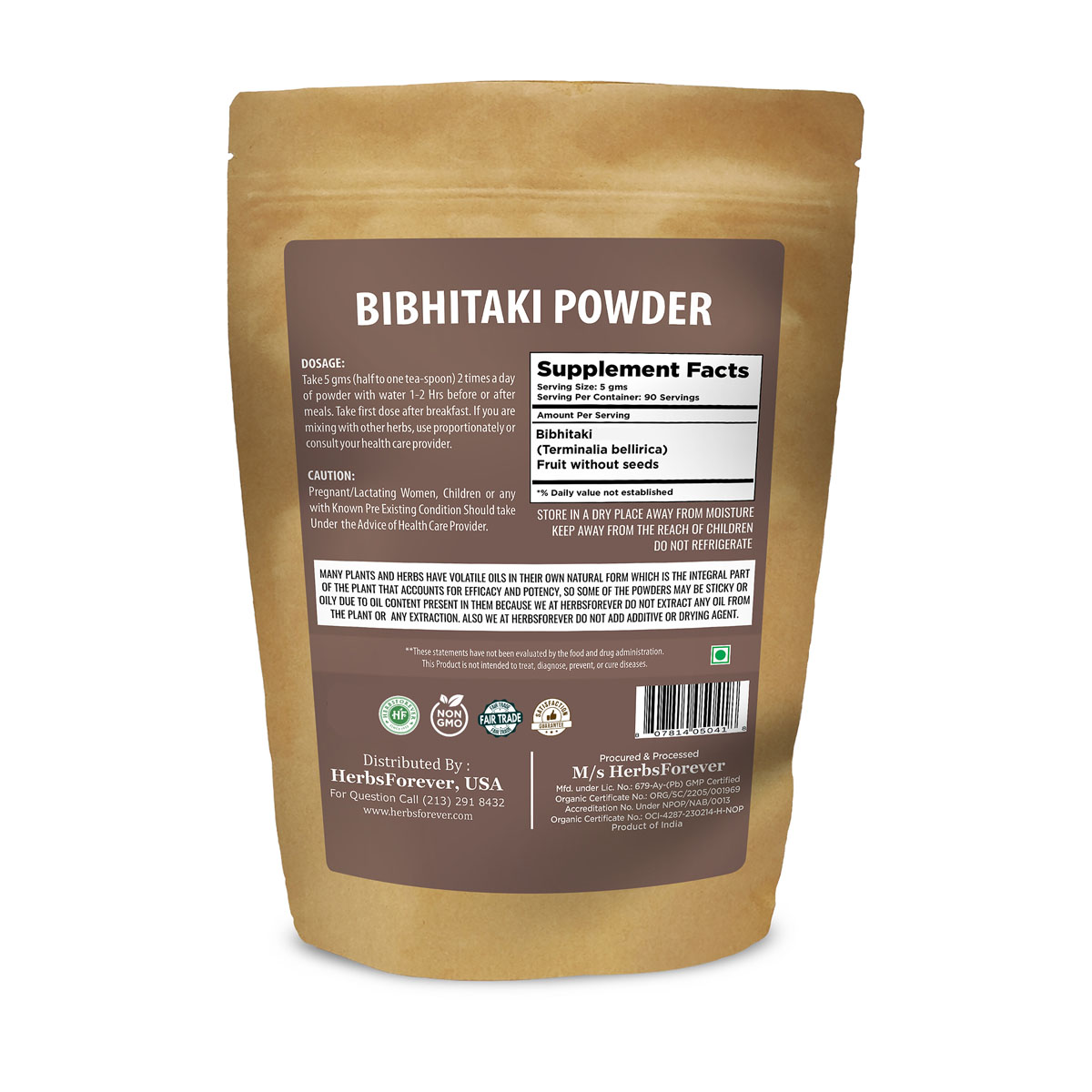 Buy Bibhitaki Powder in USA - Ayurvedic Herbal Supplement - HerbsForever